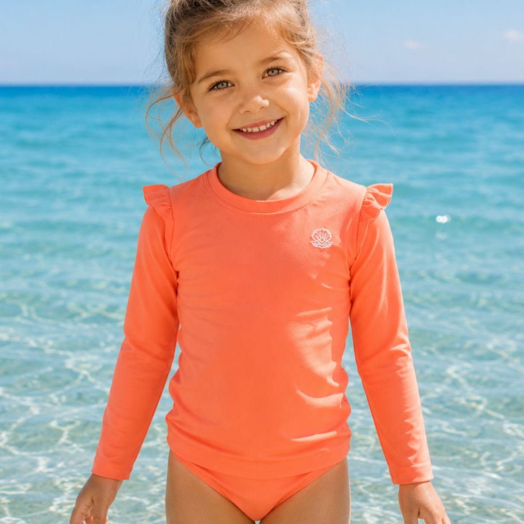 Swim Essentials: Детска слънцезащитна тениска с дълъг ръкав и защита от ...
